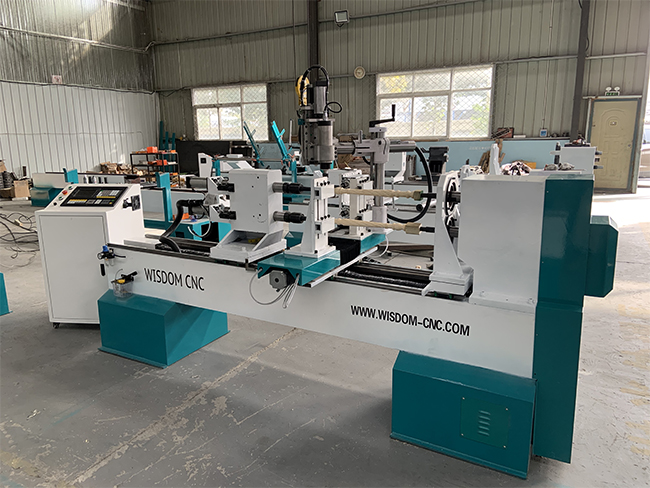 4 axis Engraving Wood Lathe Machine Delivery - Wisdom CNC
