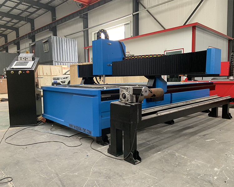 WS-P1530R Plasma Cutting Machine with Marking Head and Rotary Delivery ...
