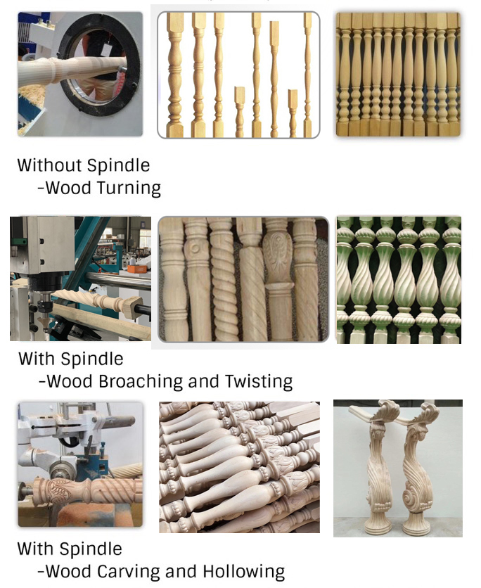 Double Axis CNC Wood Lathe with Engraving Spindle - Wisdom CNC