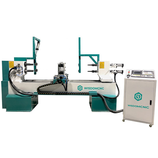 WS-L1516 Double Axis CNC Wood Lathe Machine with Auto Fixing Device ...