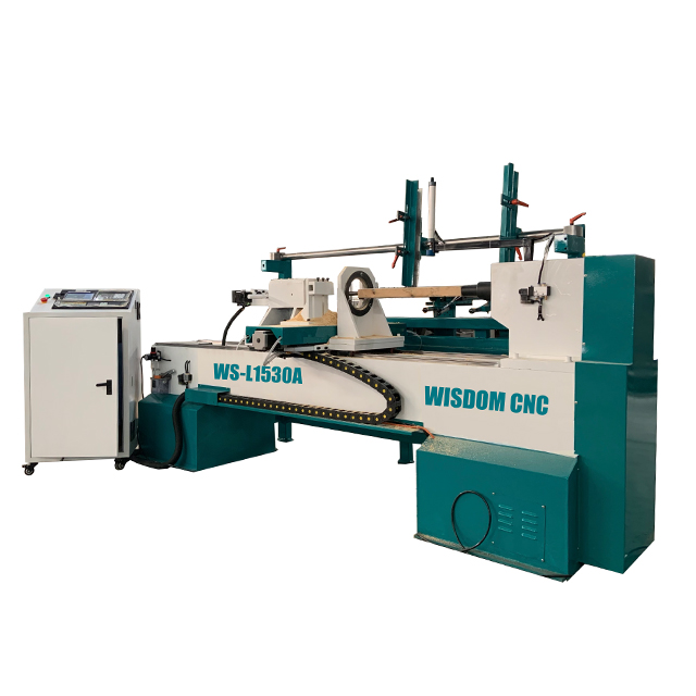 Auto Feeding CNC Wood Lathe Machine For Sale -WISDOM CNC