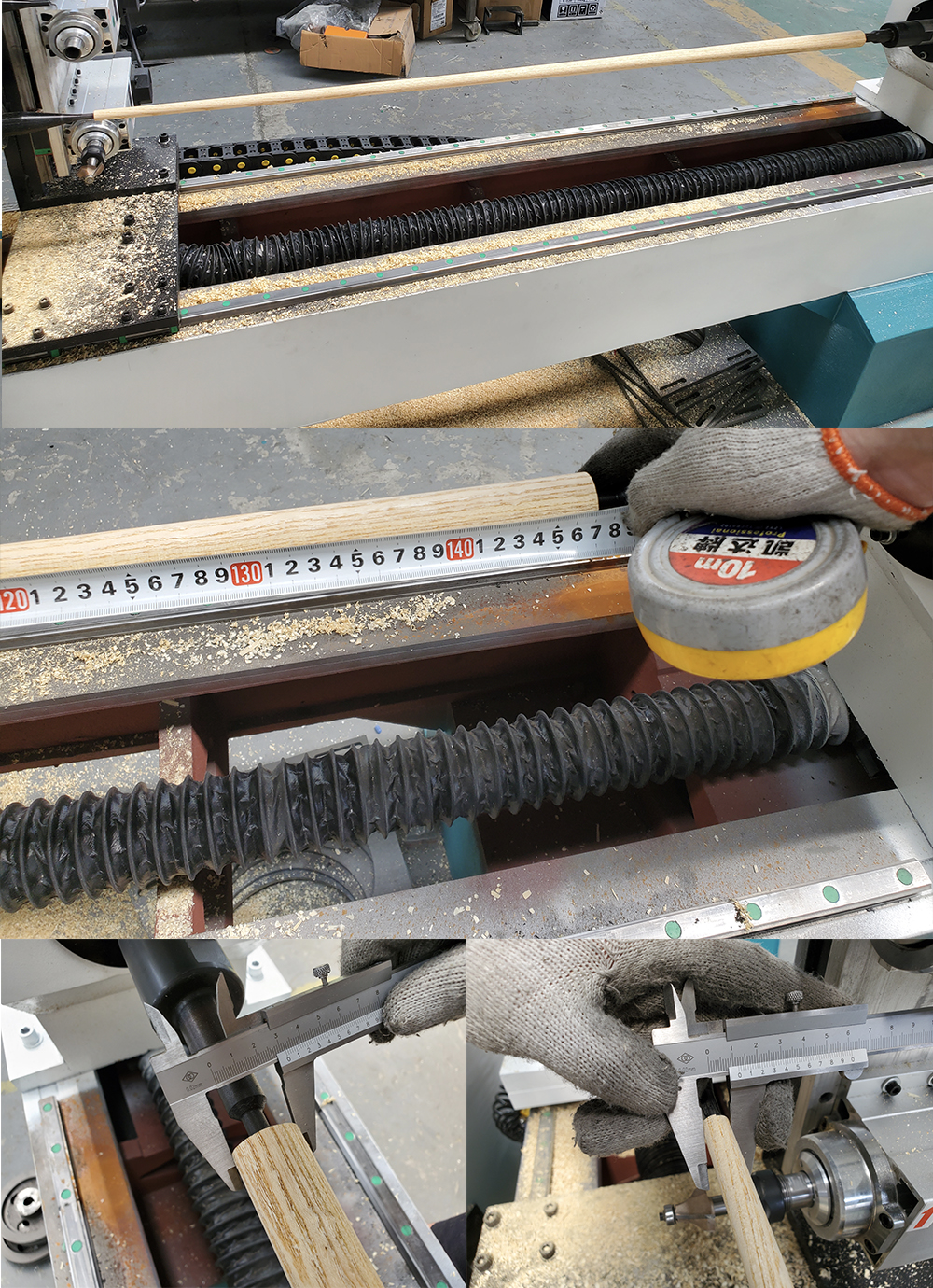 3 Axis CNC Wood Turning Lathe For Pool Cue Billiard Cue Making -Wisdom CNC